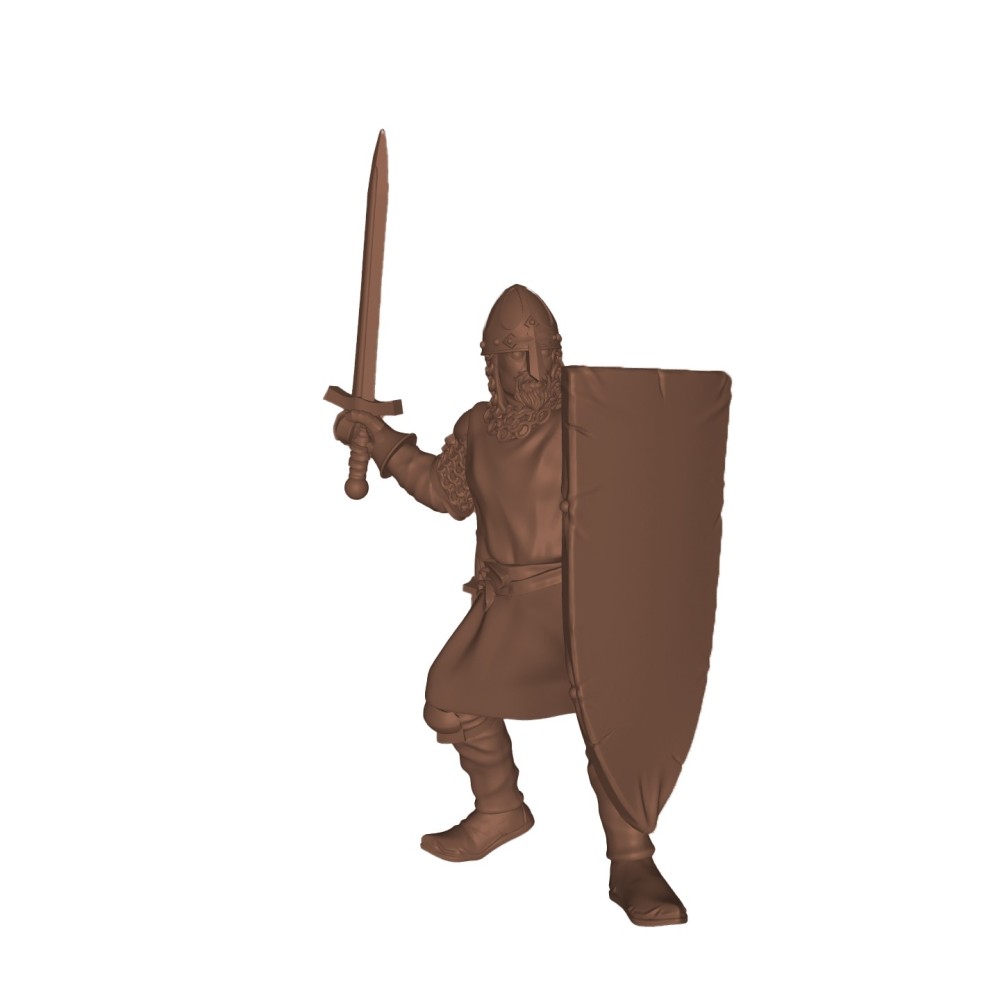 Soldier with sword and medieval shield of NG Castles