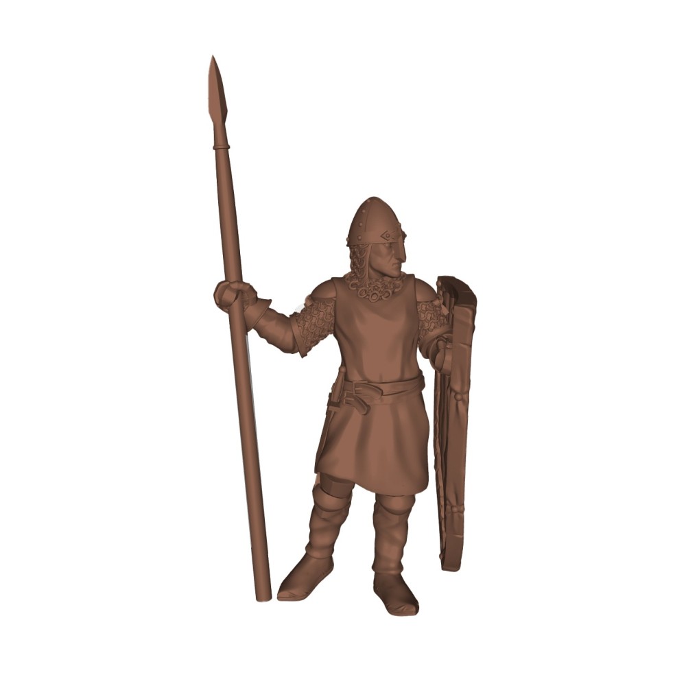 Lancero con escudo medieval de NG Castillos